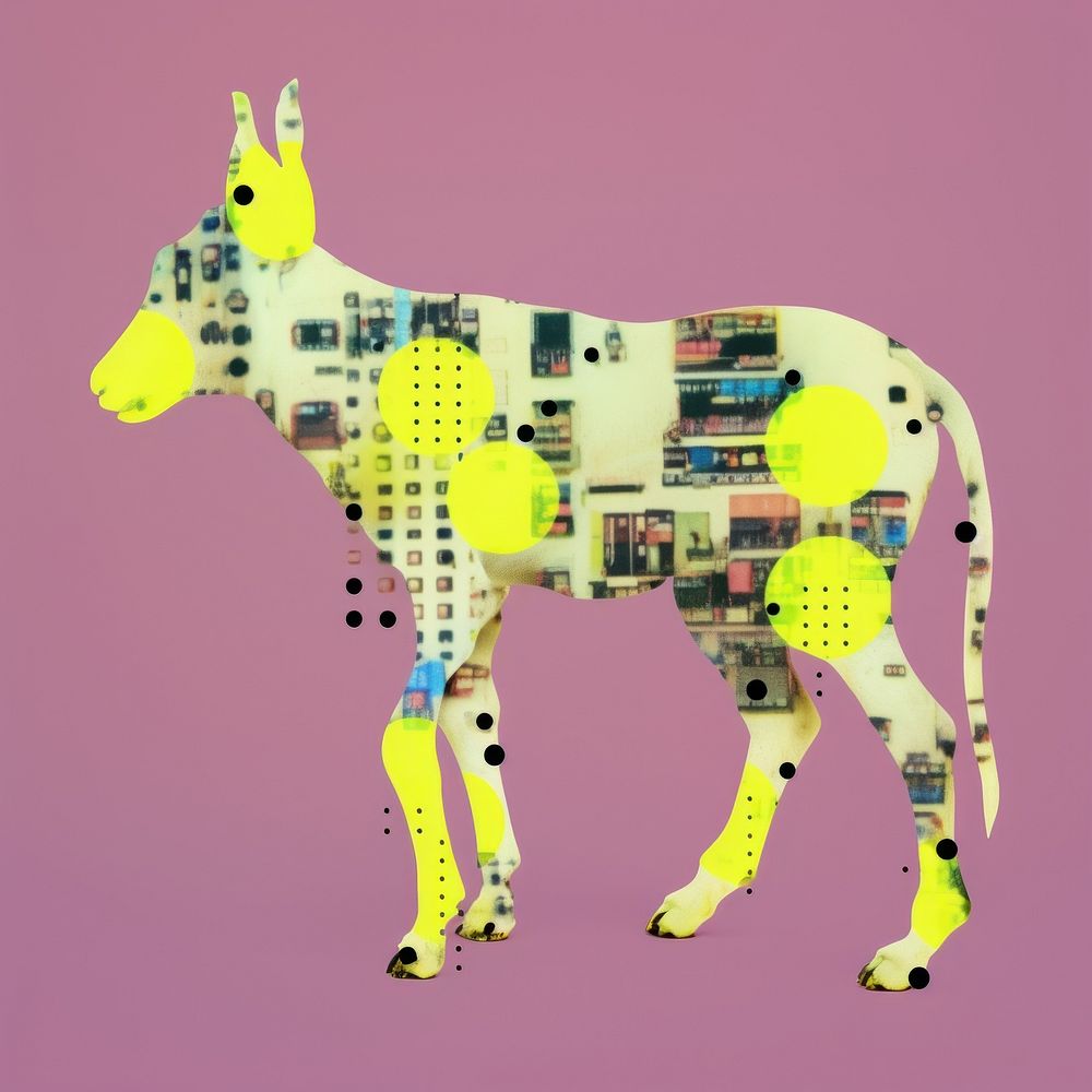 Collage art animal and cmyk | Free Photo Illustration - rawpixel