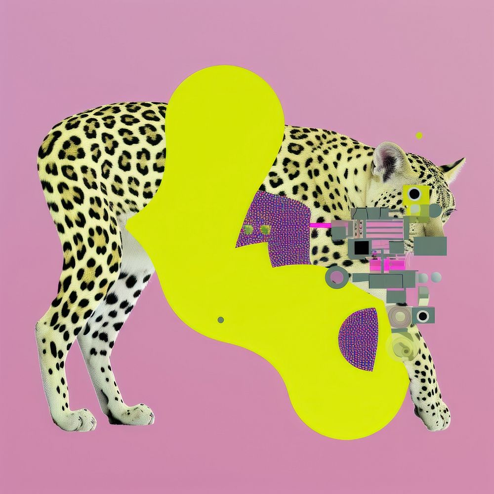 Collage art animal and cmyk | Free Photo Illustration - rawpixel