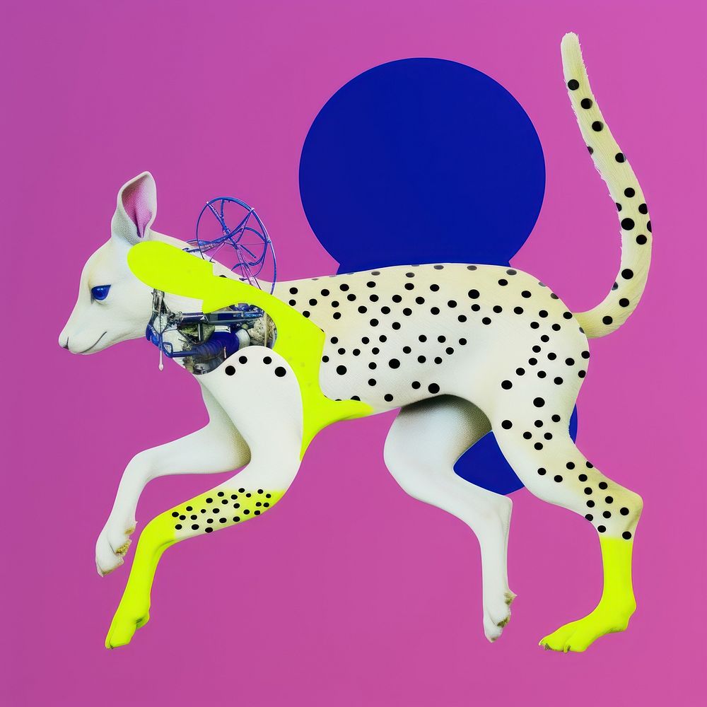 Collage art animal and cmyk | Free Photo Illustration - rawpixel