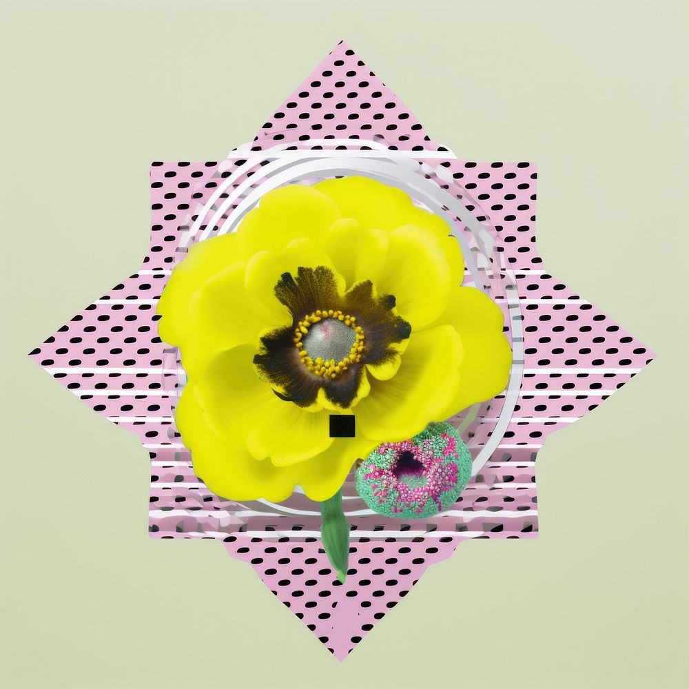 Collage art flower and cmyk | Free Photo Illustration - rawpixel