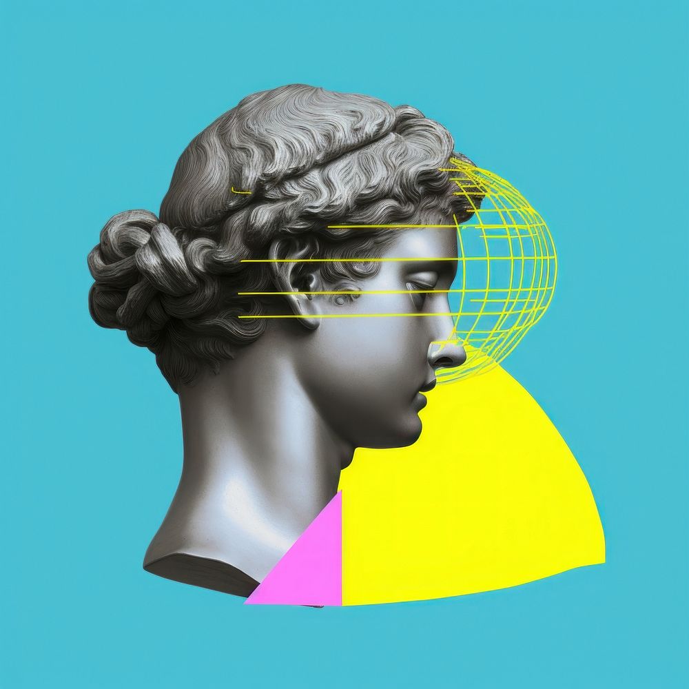 Collage art greek statue and | Free Photo Illustration - rawpixel