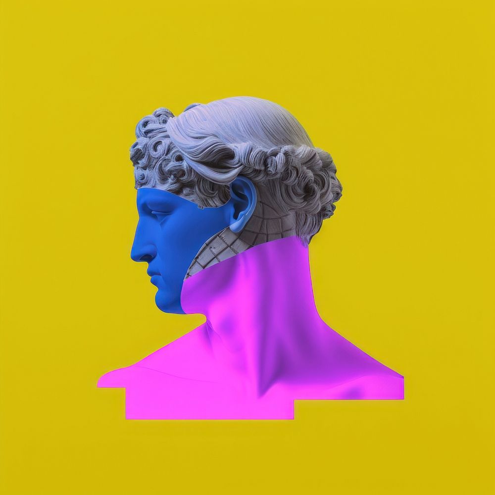 Collage art greek statue and | Free Photo Illustration - rawpixel