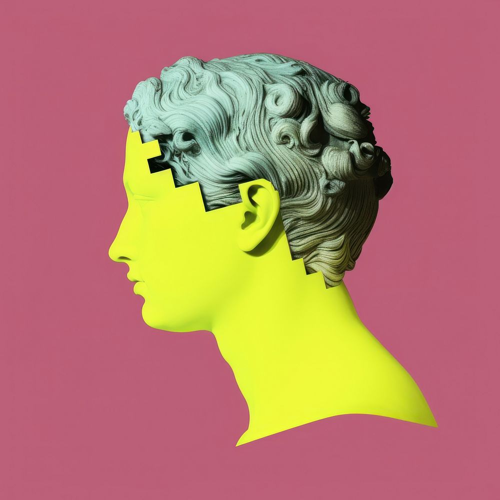 Collage art greek statue and | Free Photo Illustration - rawpixel