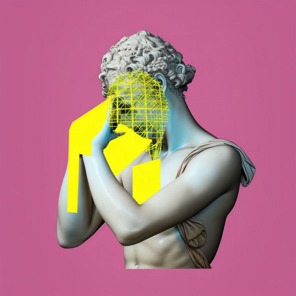 Collage art greek statue and | Free Photo Illustration - rawpixel