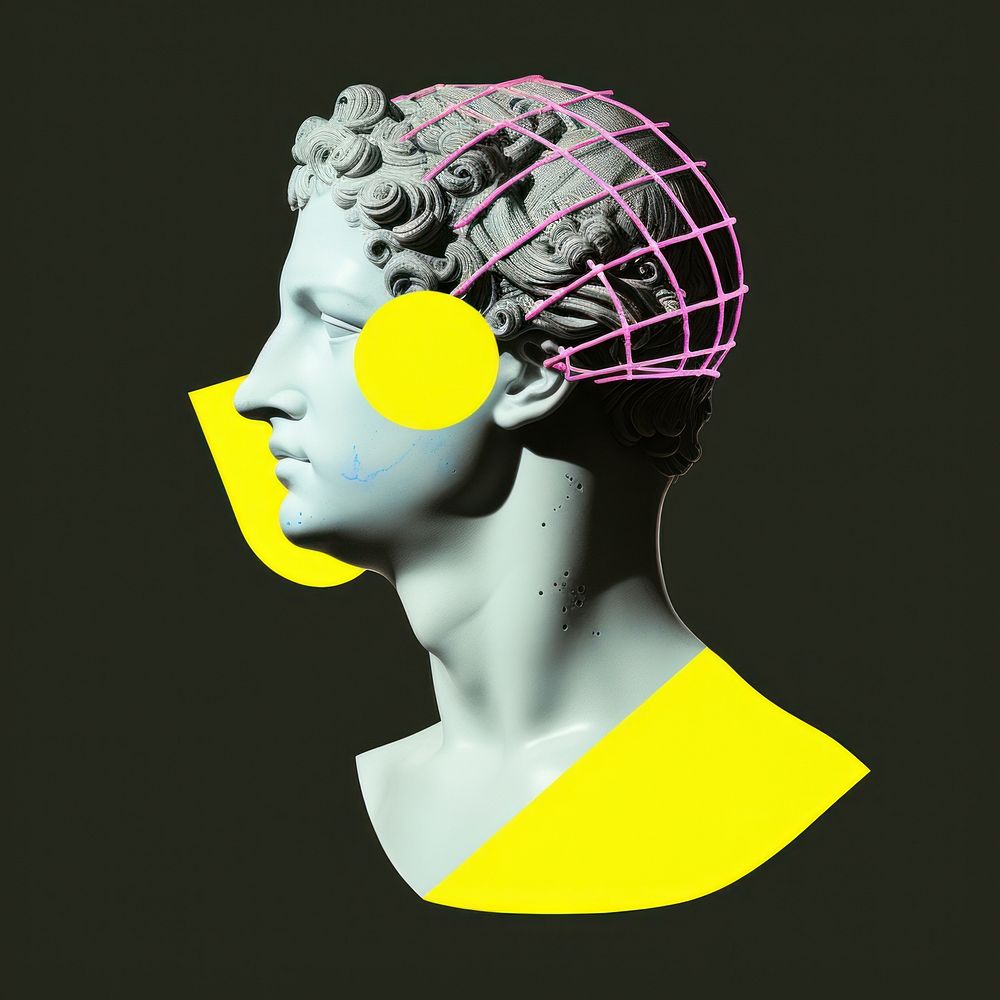 Collage art greek statue and | Free Photo Illustration - rawpixel