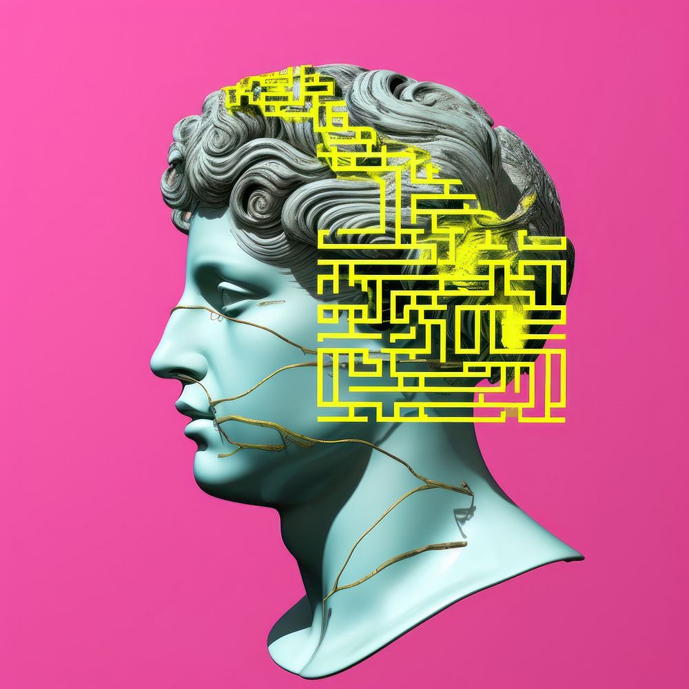 Collage art greek statue and | Free Photo Illustration - rawpixel