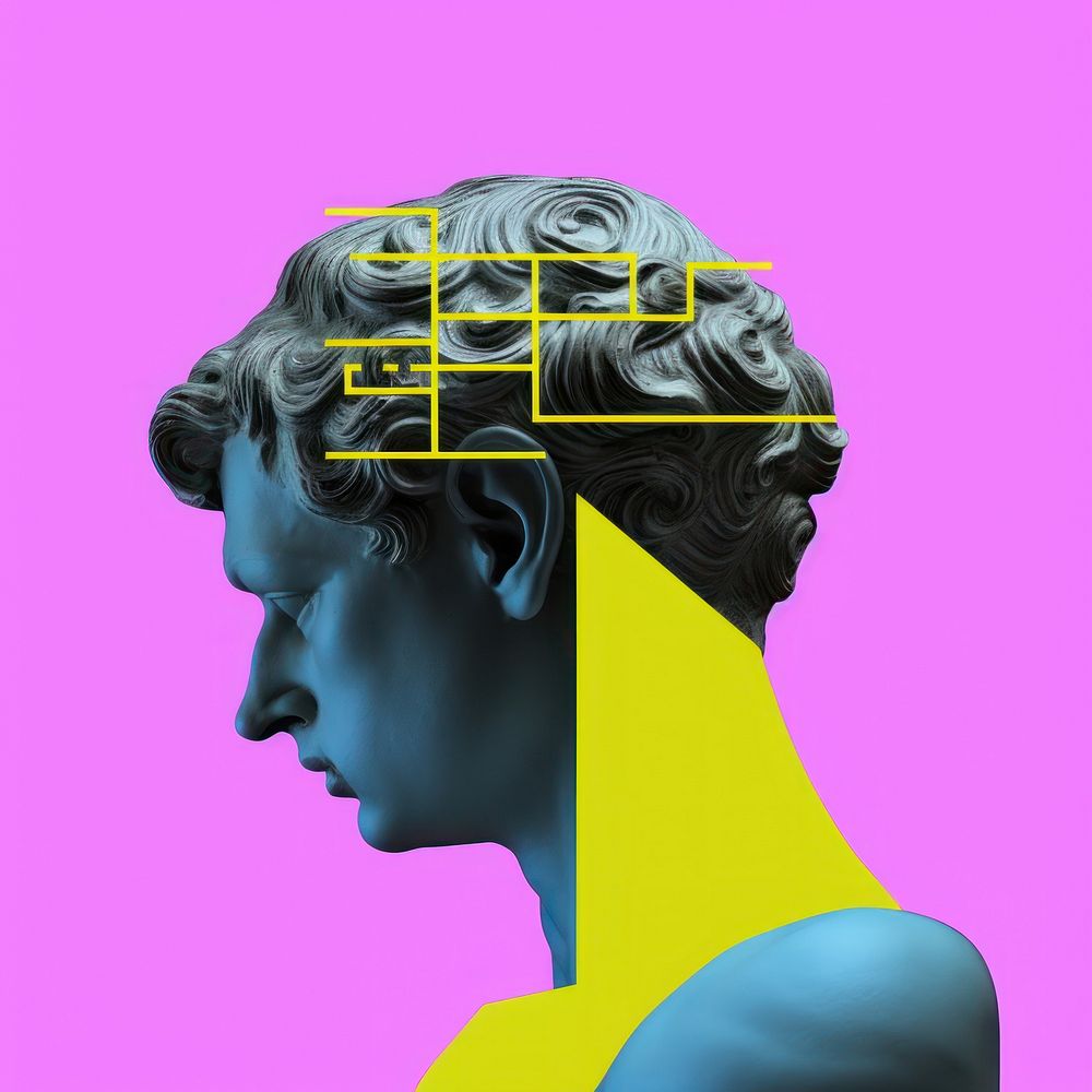 Collage art greek statue and | Free Photo Illustration - rawpixel