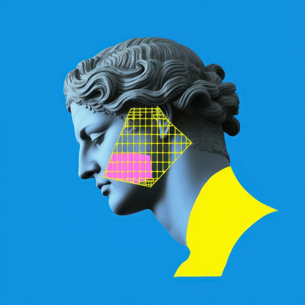 Collage art greek statue and | Free Photo Illustration - rawpixel