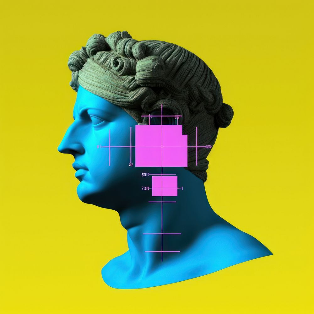 Collage art greek statue and | Free Photo Illustration - rawpixel