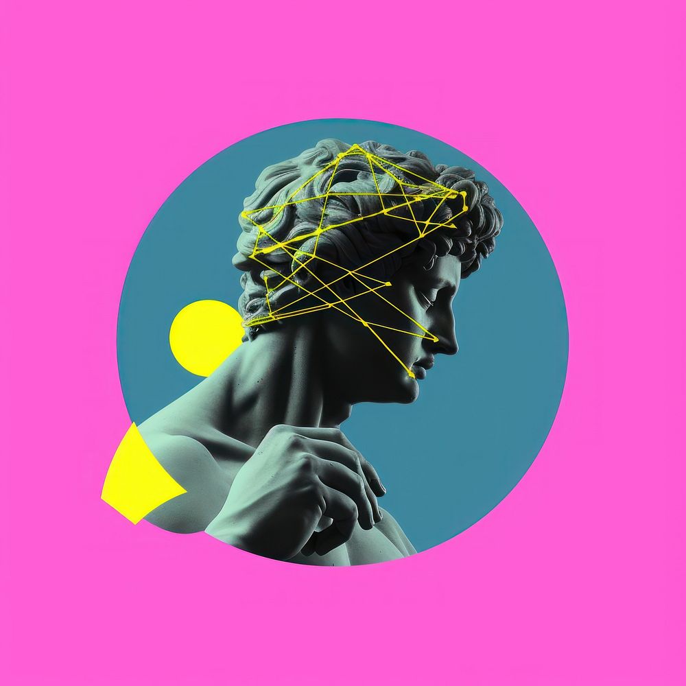 Collage art greek statue and | Free Photo Illustration - rawpixel