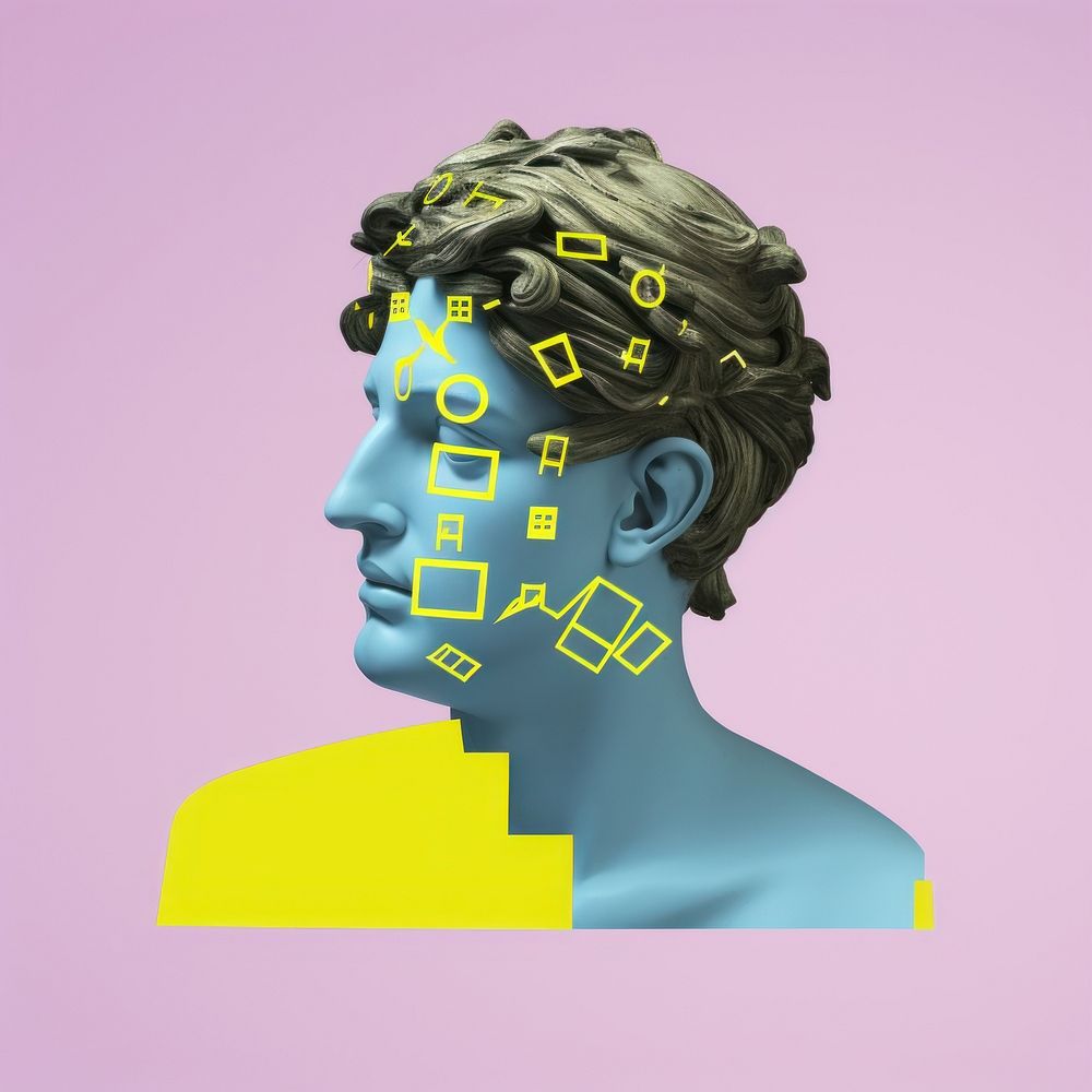 Collage art greek statue and | Free Photo Illustration - rawpixel