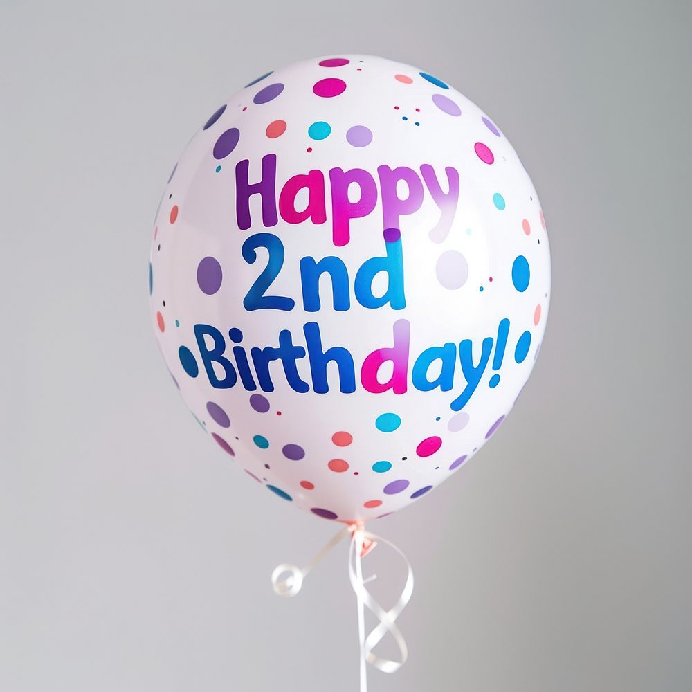Colorful 2nd birthday balloon | Free Photo - rawpixel