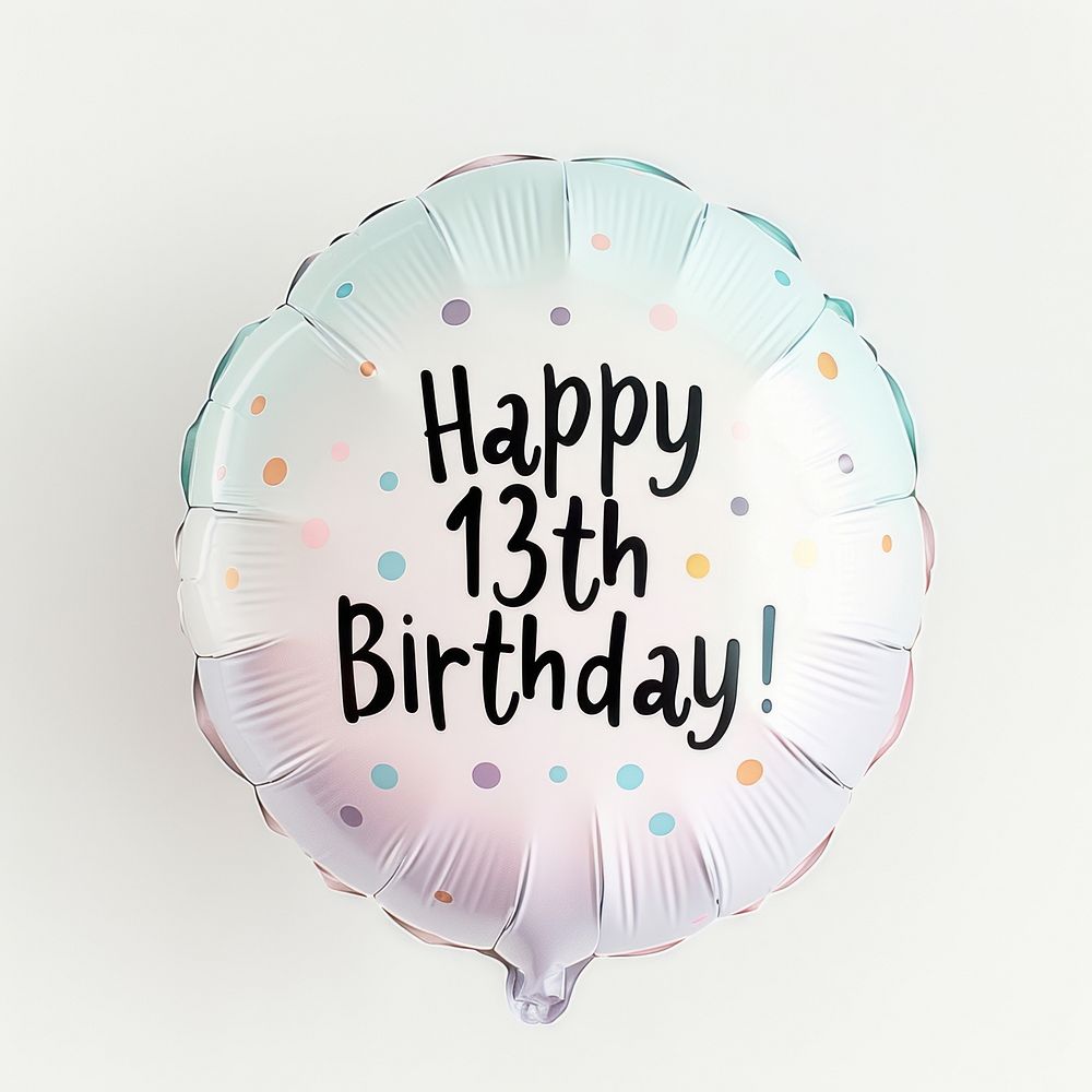 Colorful 13th birthday balloon | Free Photo - rawpixel