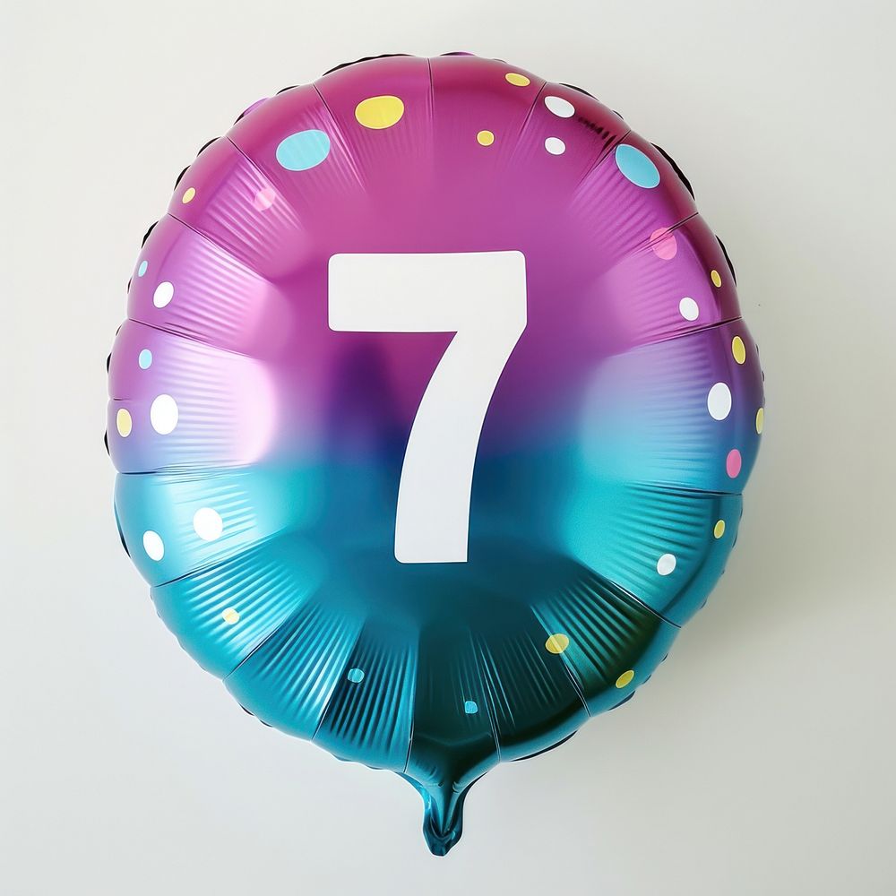 Colorful number seven balloon | Free Photo - rawpixel