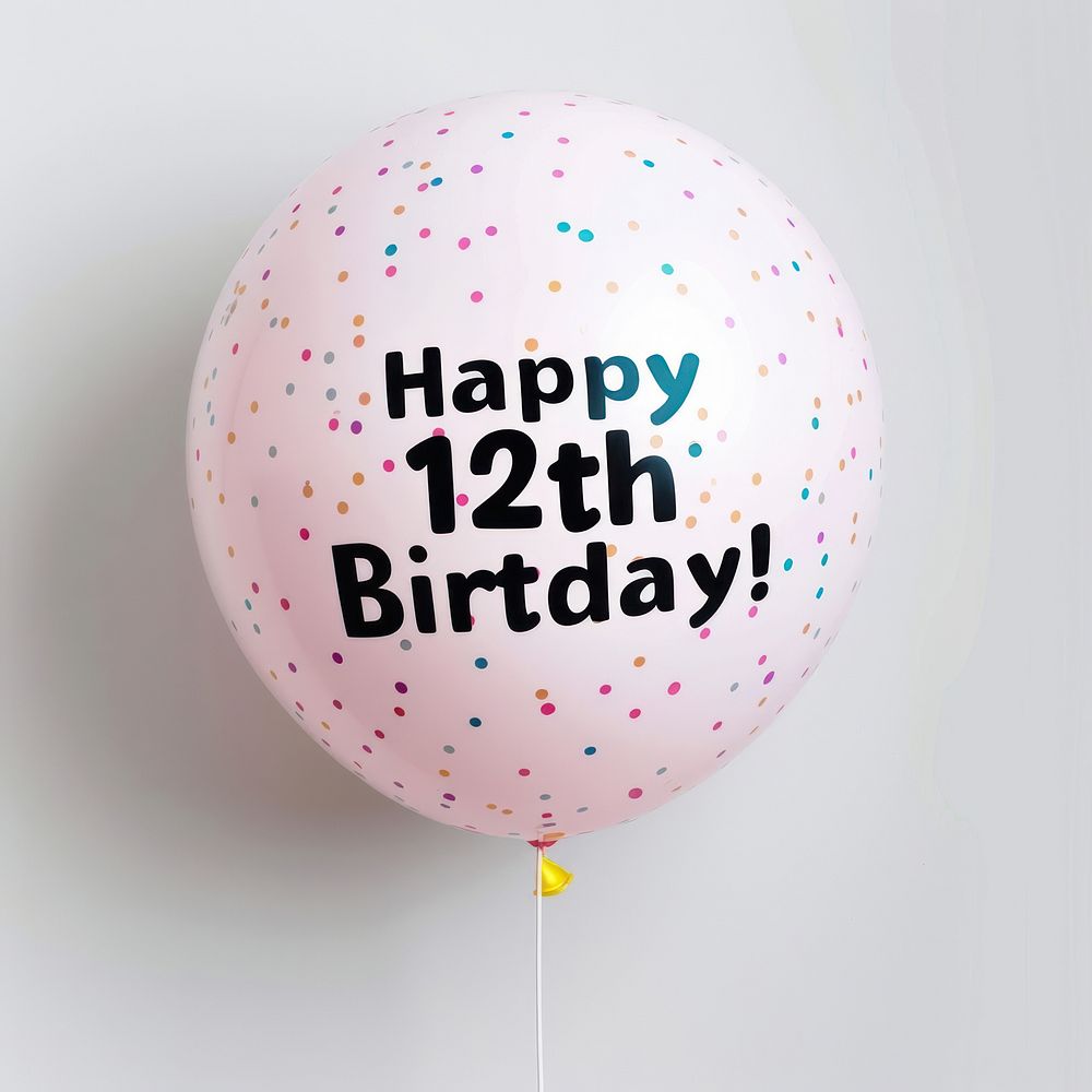 12th birthday celebration balloon | Free Photo - rawpixel