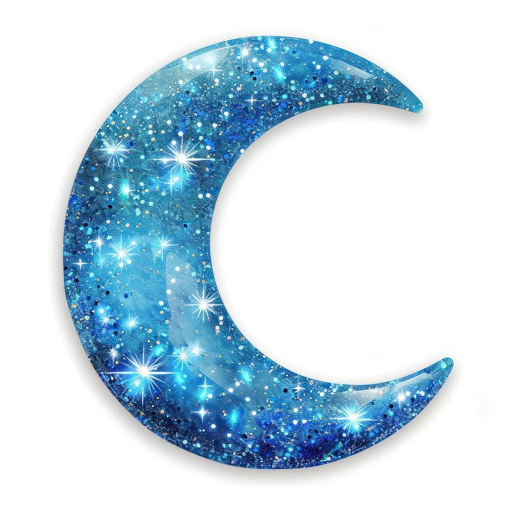 Glitter pastel Blue half moon | Free Photo - rawpixel