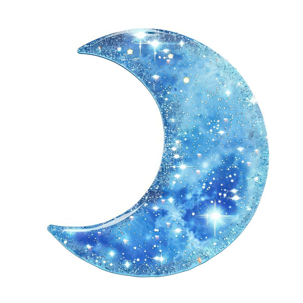 Glitter pastel Blue half moon | Free Photo - rawpixel