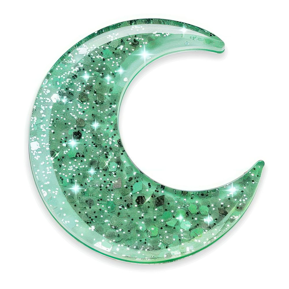 Glitter pastel green half moon | Free Photo - rawpixel