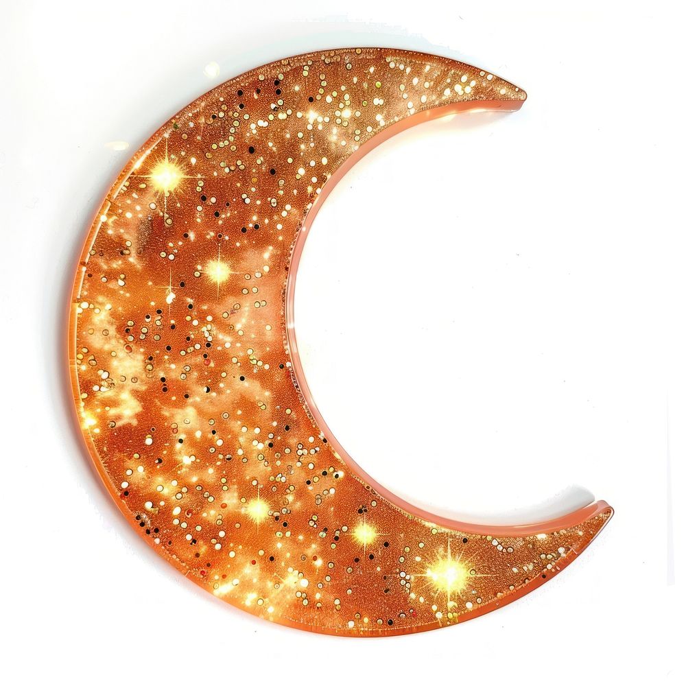 Glitter pastel orange half moon | Free Photo - rawpixel