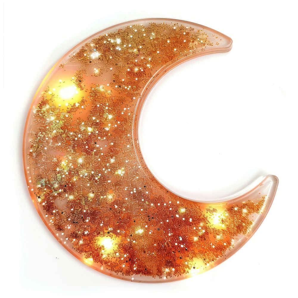 Glitter pastel orange half moon | Free Photo - rawpixel