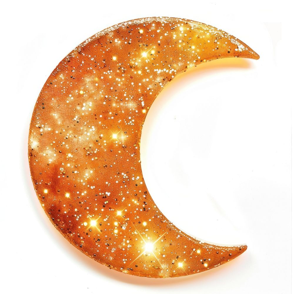 Glitter pastel orange half moon | Free Photo - rawpixel