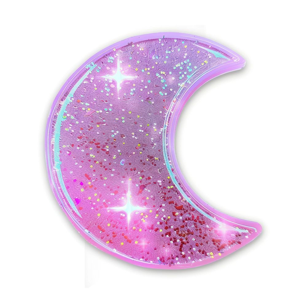 Glitter pastel pink half moon | Free Photo - rawpixel