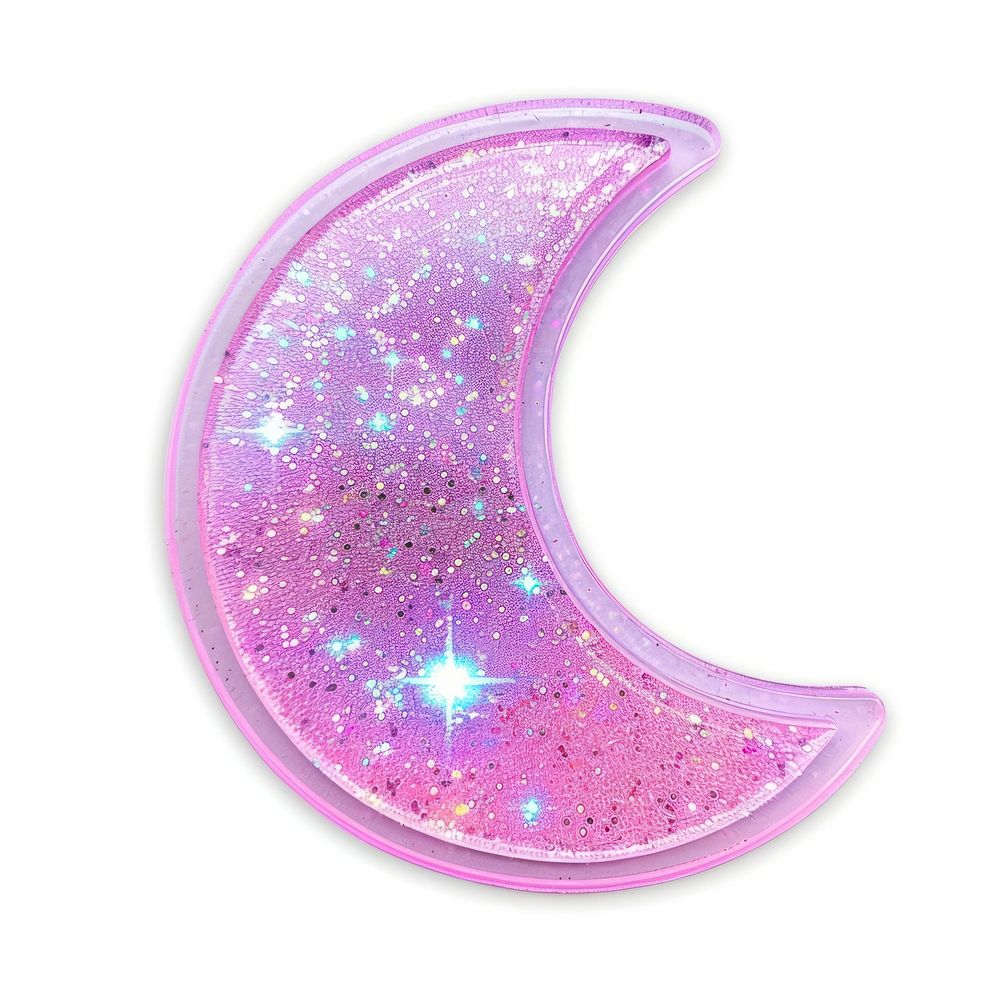 Glitter pastel pink half moon | Free Photo - rawpixel