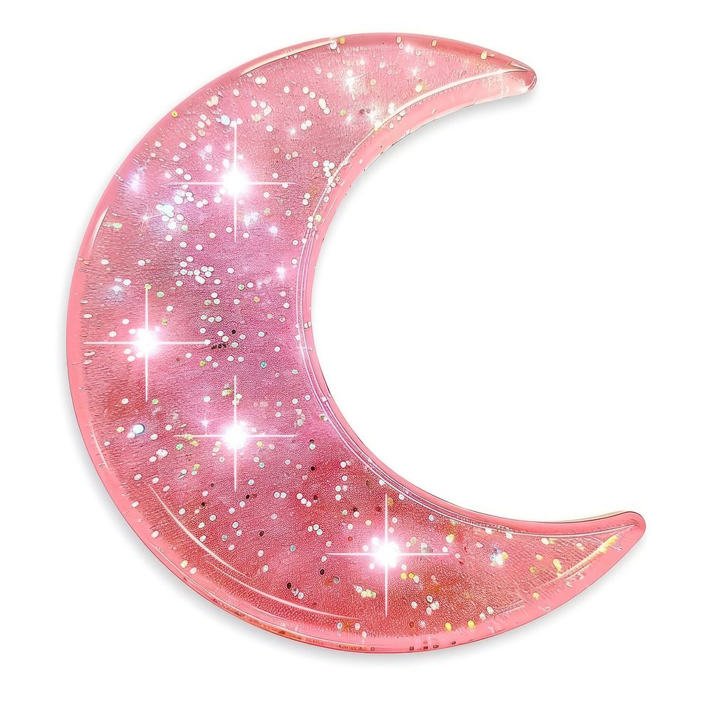 Glitter pastel pink half moon | Free Photo - rawpixel