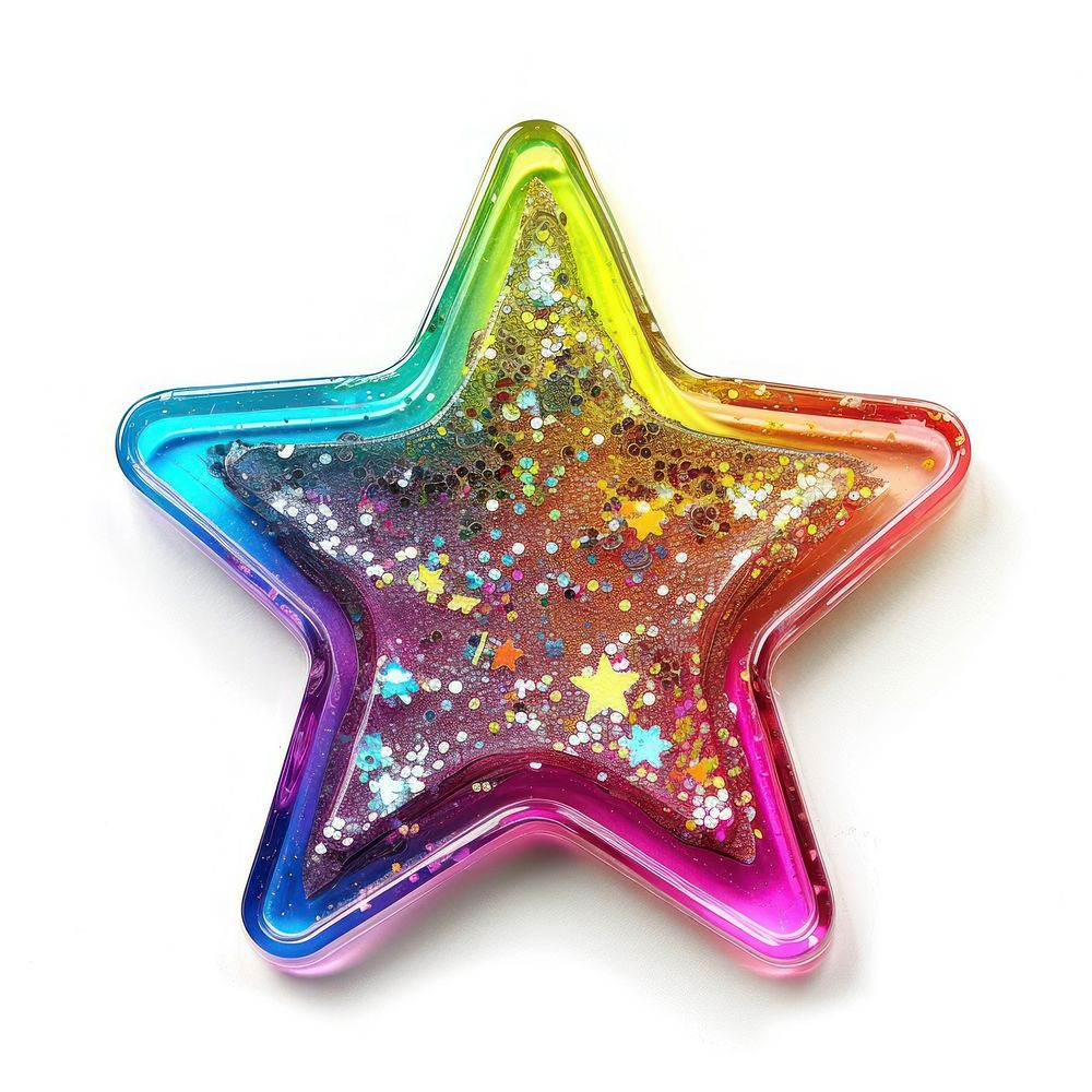 Glitter rainbow star accessories accessory | Free Photo - rawpixel