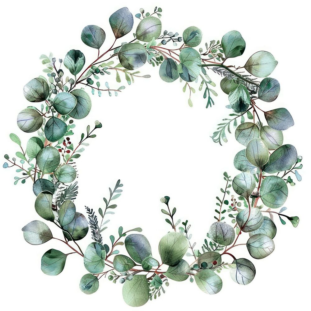Elegant botanical wreath illustration | Free Photo Illustration - rawpixel