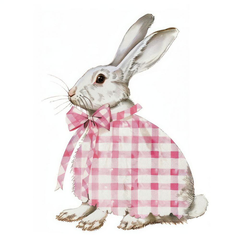 White rabbit collage cutout animal | Free Photo Illustration - rawpixel