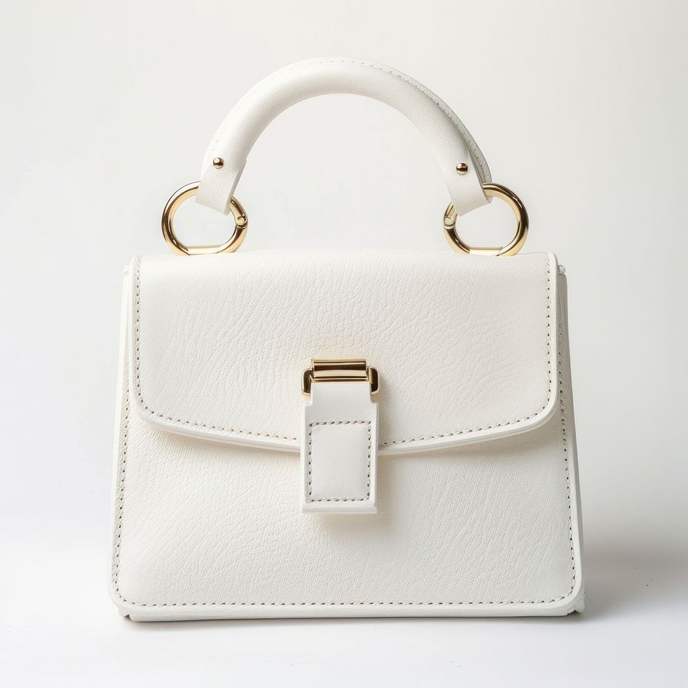 Elegant white leather handbag | Free Photo - rawpixel