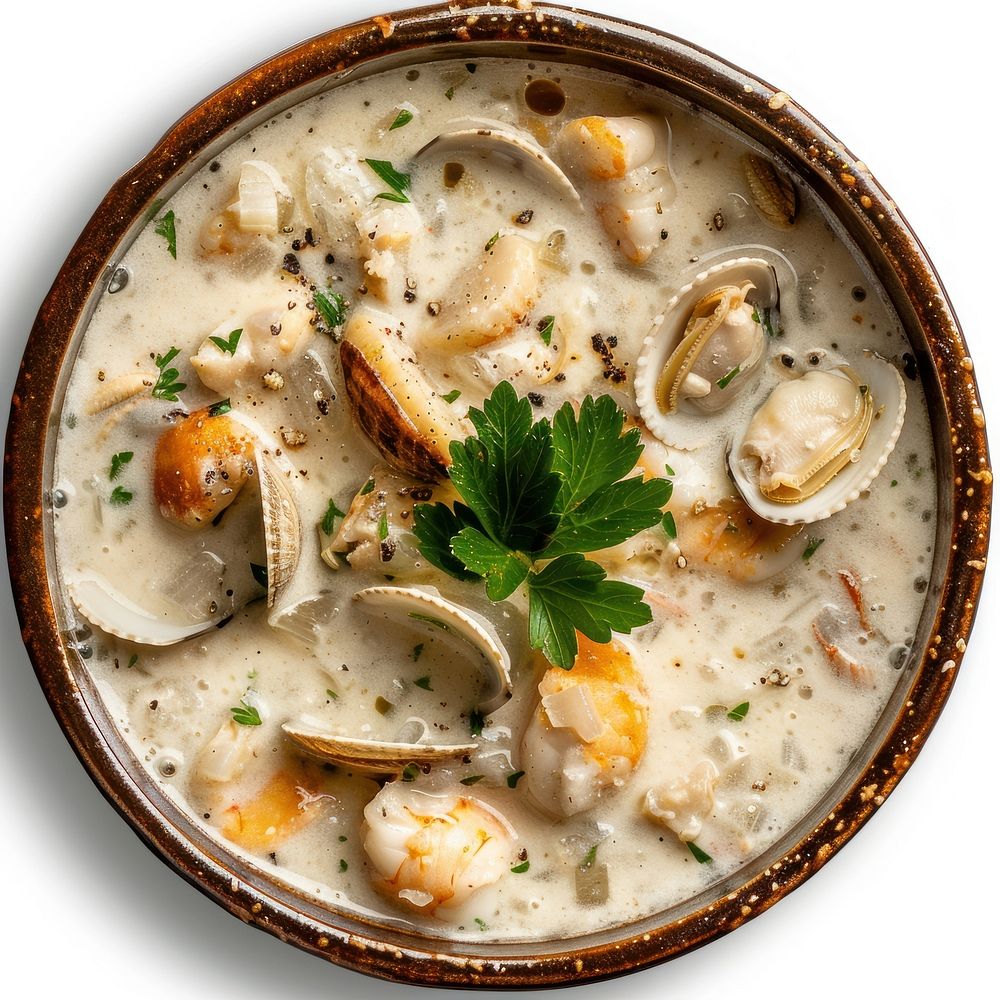 Creamy seafood chowder bowl | Free Photo - rawpixel