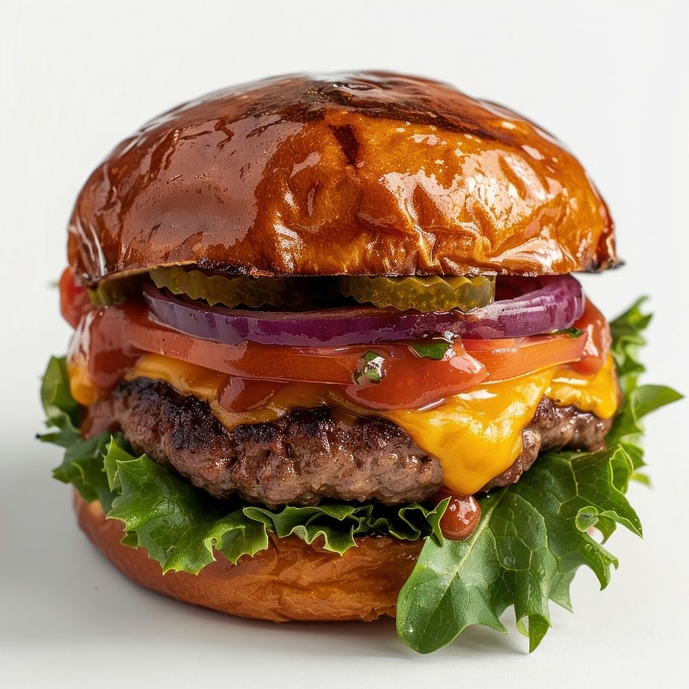 Juicy gourmet cheeseburger with toppings | Free Photo - rawpixel