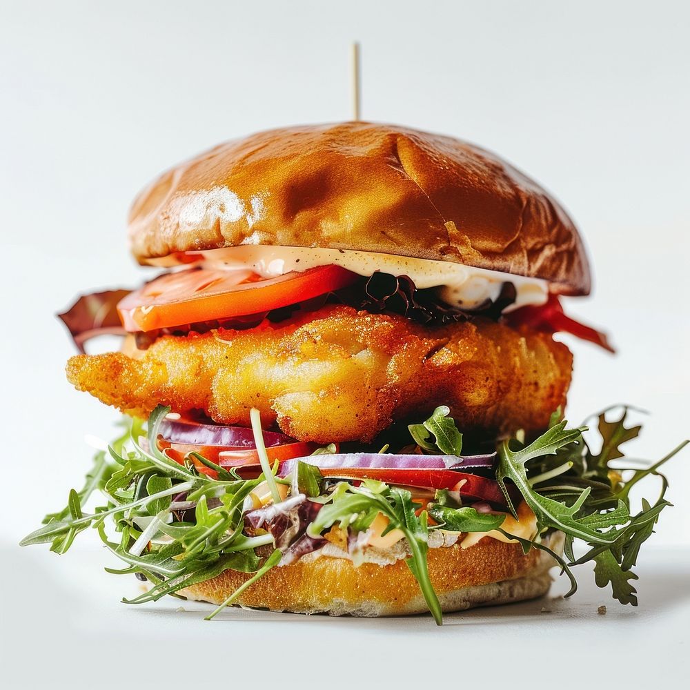 Delicious crispy fish burger | Free Photo - rawpixel