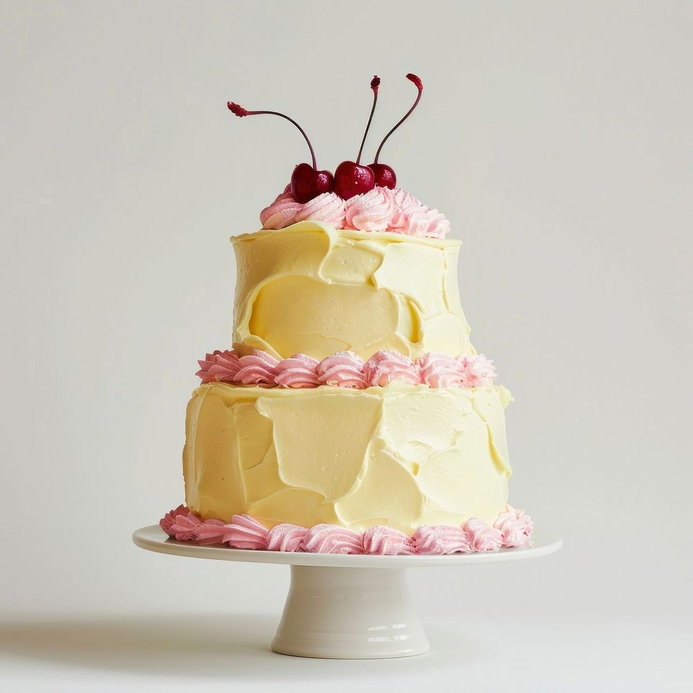 Elegant two-tier cherry cake | Free Photo - rawpixel
