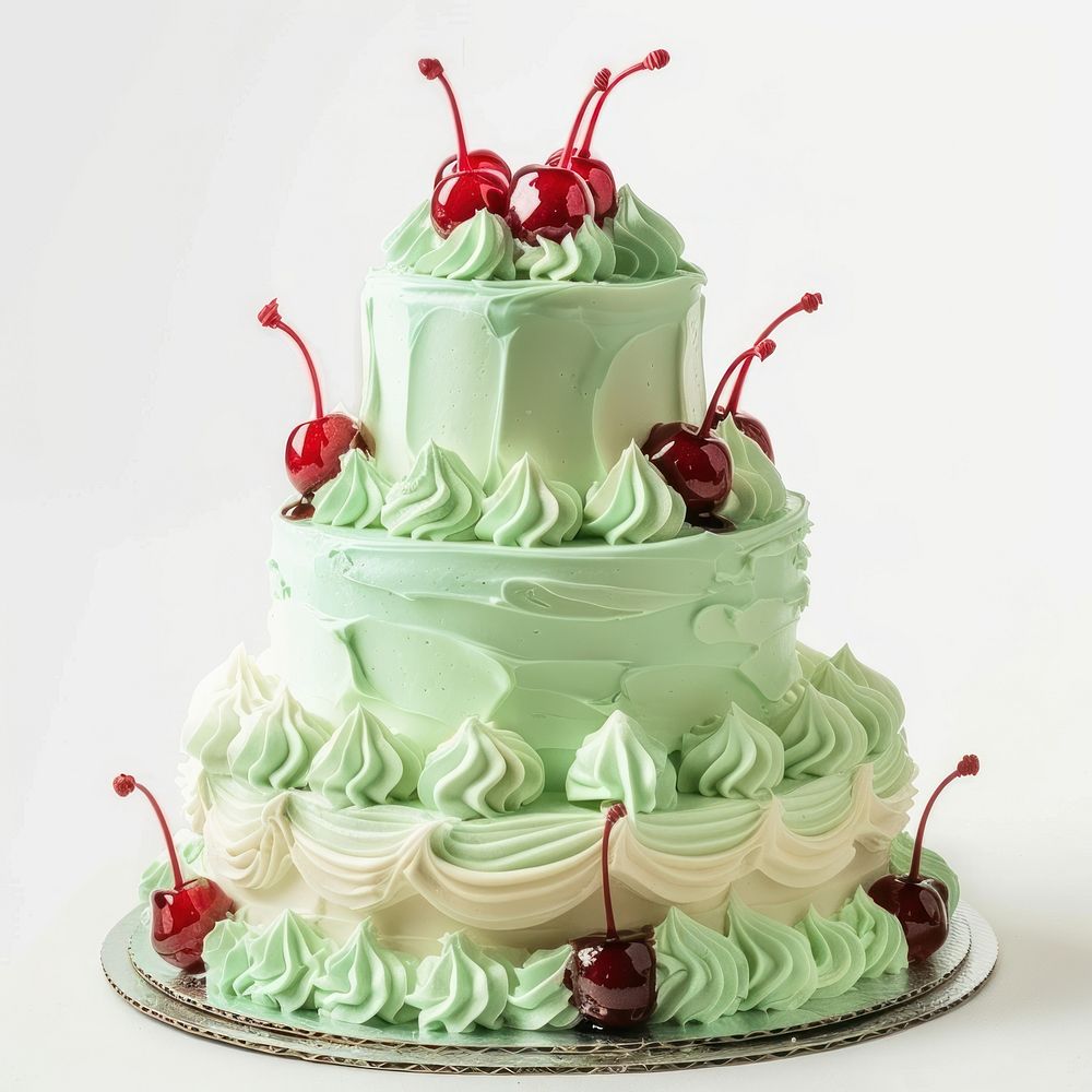 Elegant mint cherry cake | Free Photo - rawpixel
