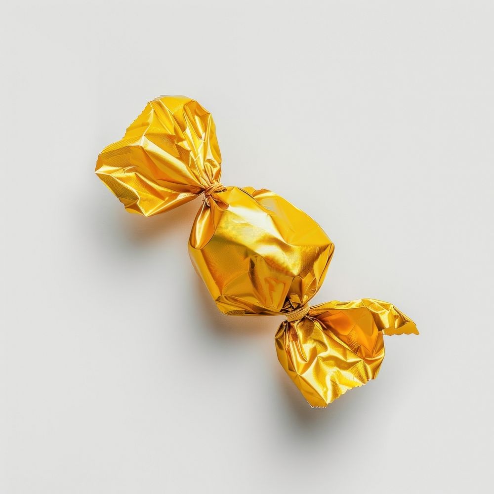 Golden wrapped candy on white | Free Photo - rawpixel