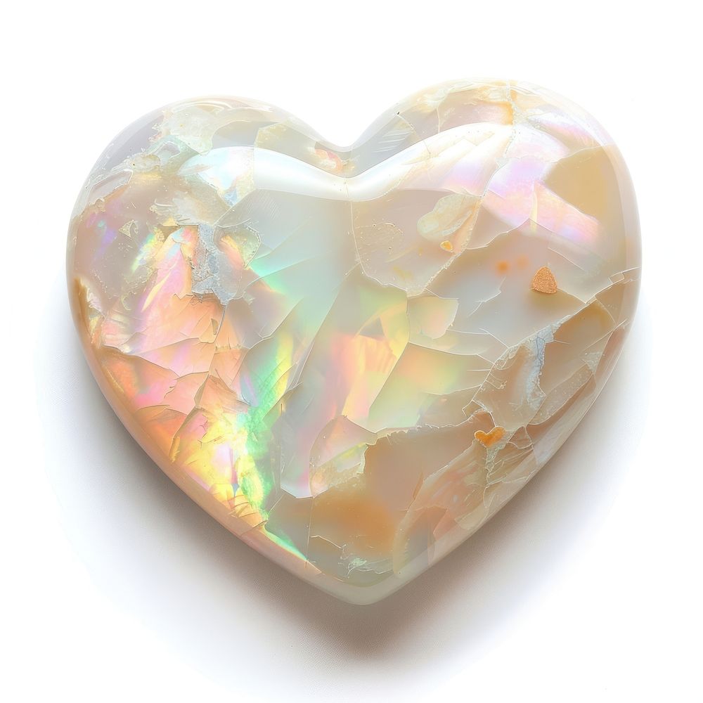 Opal heart-shaped gemstone | Free Photo - rawpixel