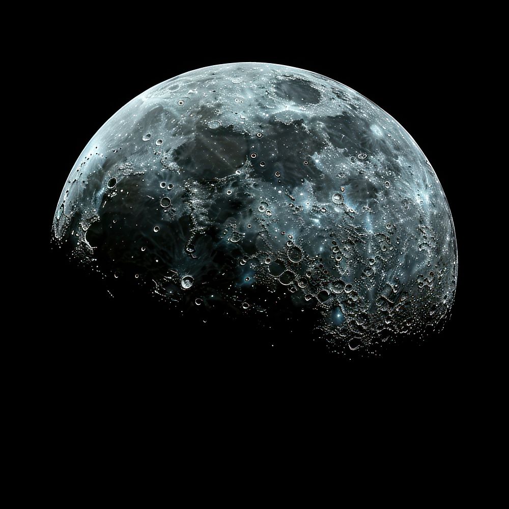 Detailed half moon in space | Free Photo - rawpixel