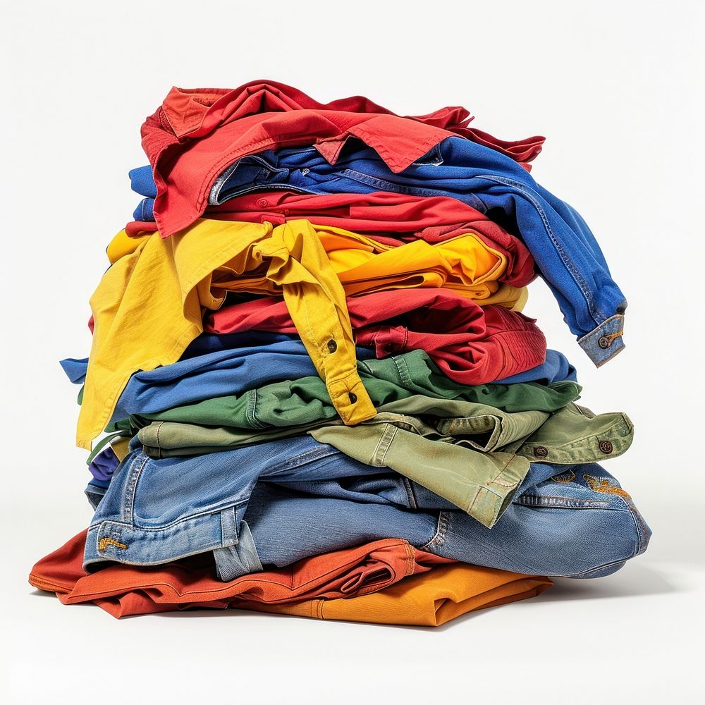 Colorful stacked clothes pile | Free Photo - rawpixel