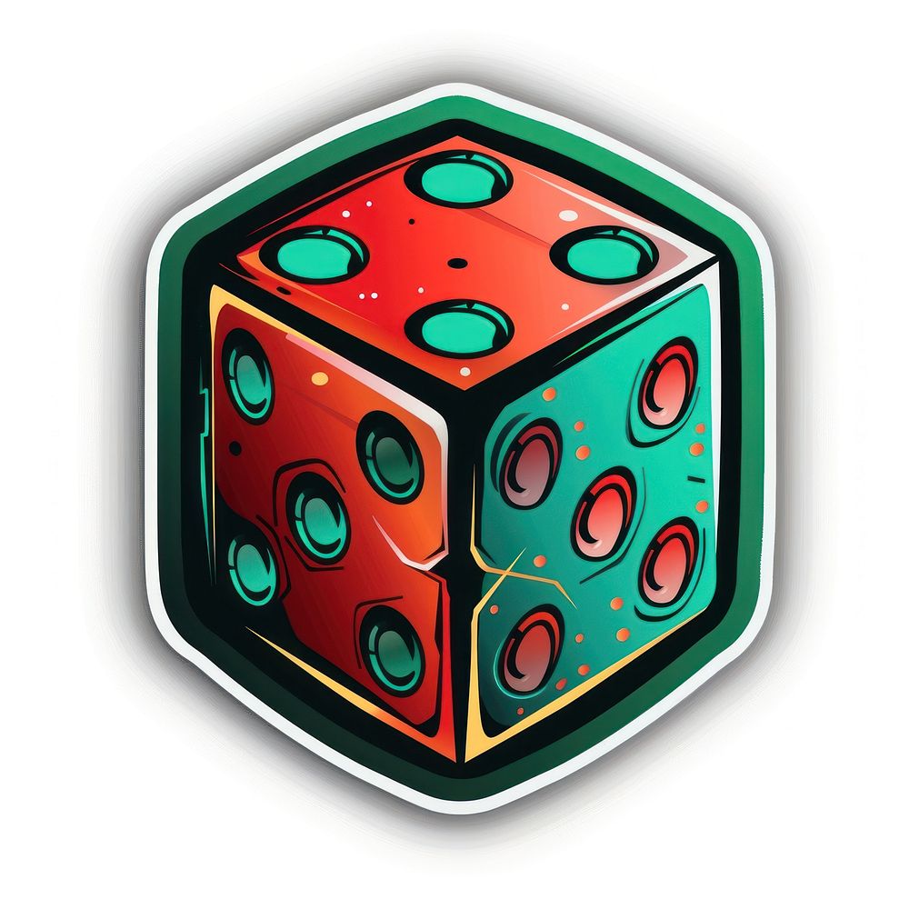Dice logo badge dice game | Free Photo Illustration - rawpixel