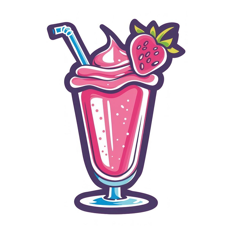 Milkshake logo badge beverage smoothie | Free Photo Illustration - rawpixel