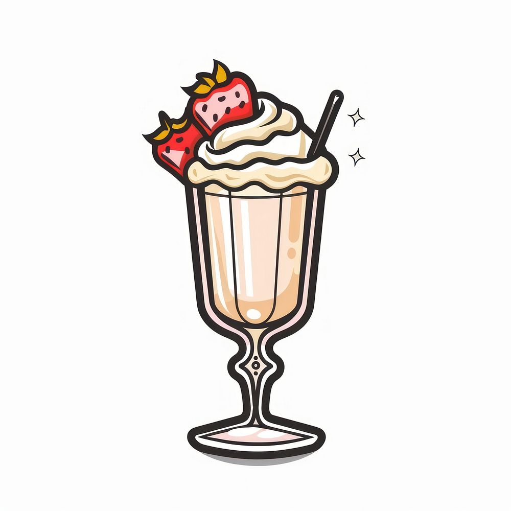 Milkshake logo badge beverage dynamite | Free Photo Illustration - rawpixel