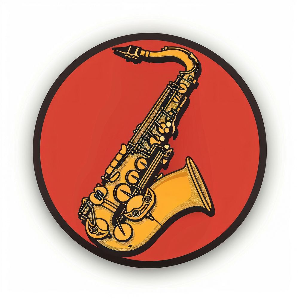 Saxophone logo badge musical instrument. | Free Photo Illustration ...