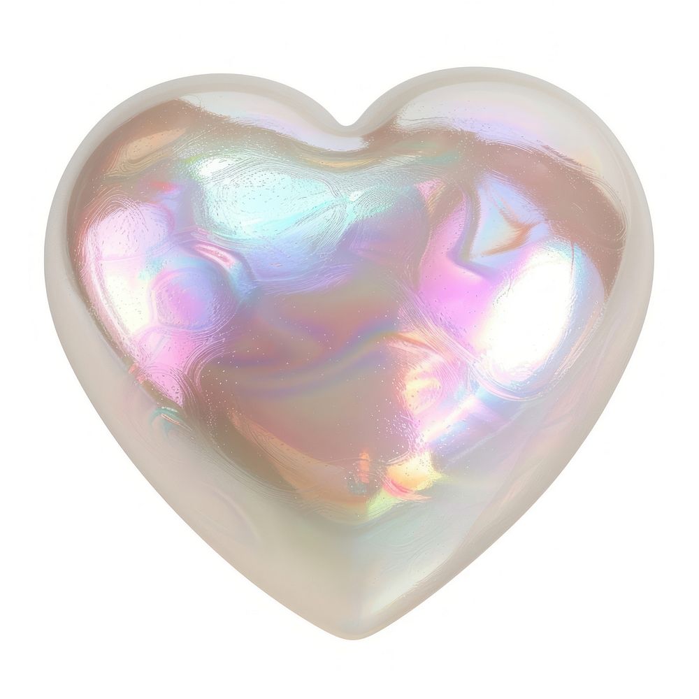 Iridescent heart-shaped pearl object | Free Photo - rawpixel