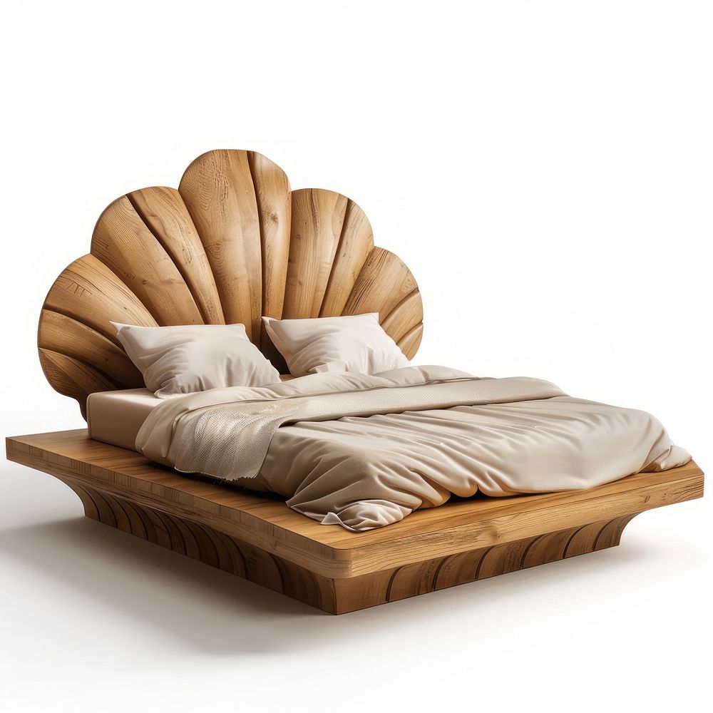 Elegant wooden shell-shaped bed | Free Photo - rawpixel