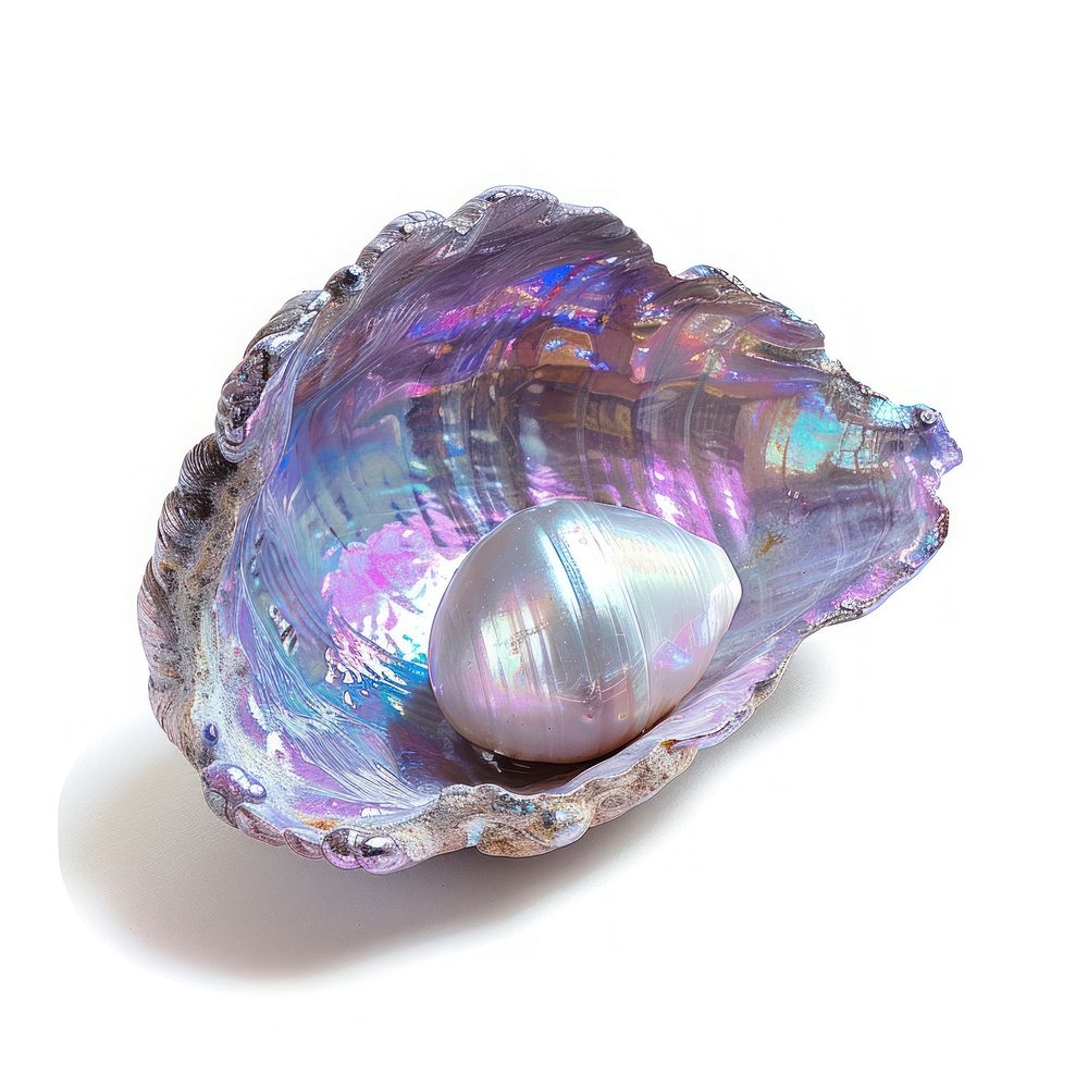 Iridescent seashell with pearl | Free Photo - rawpixel