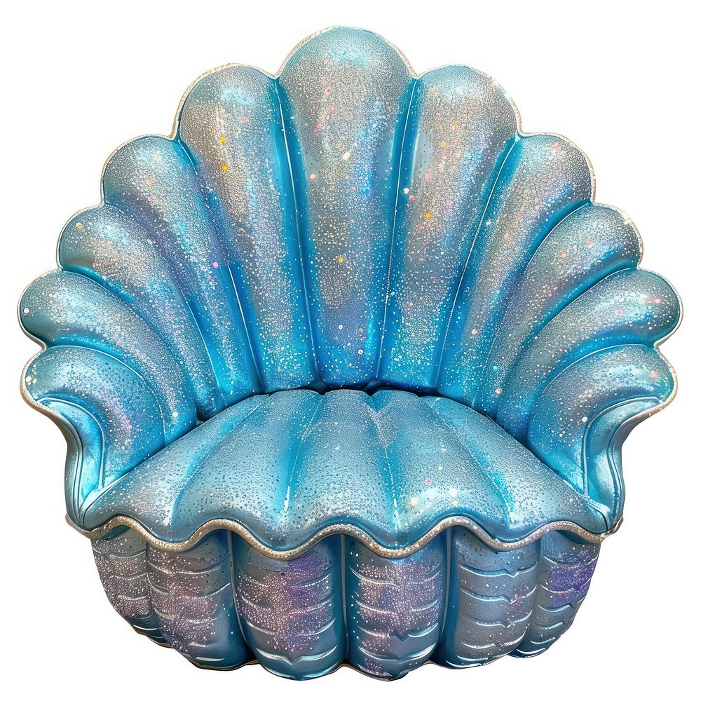 Sparkling blue seashell chair | Free Photo - rawpixel