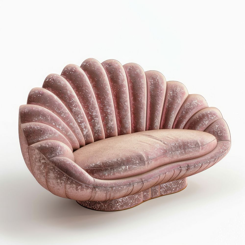 Elegant pink velvet shell sofa | Free Photo - rawpixel